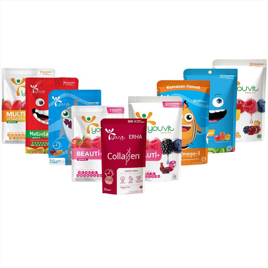 Youvit Original Multivitamin Gummy Omega Adult Children Beauti+ Erha ...
