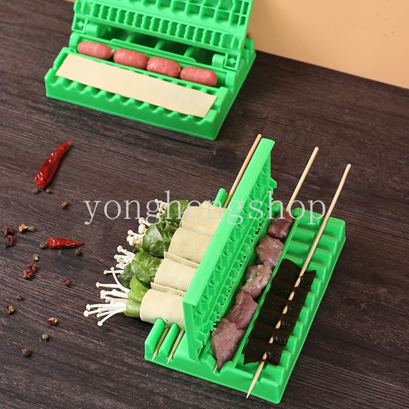 Barbecue Stringer Skewers Kebab Maker Box Machine Beef Meat Vegetable ...