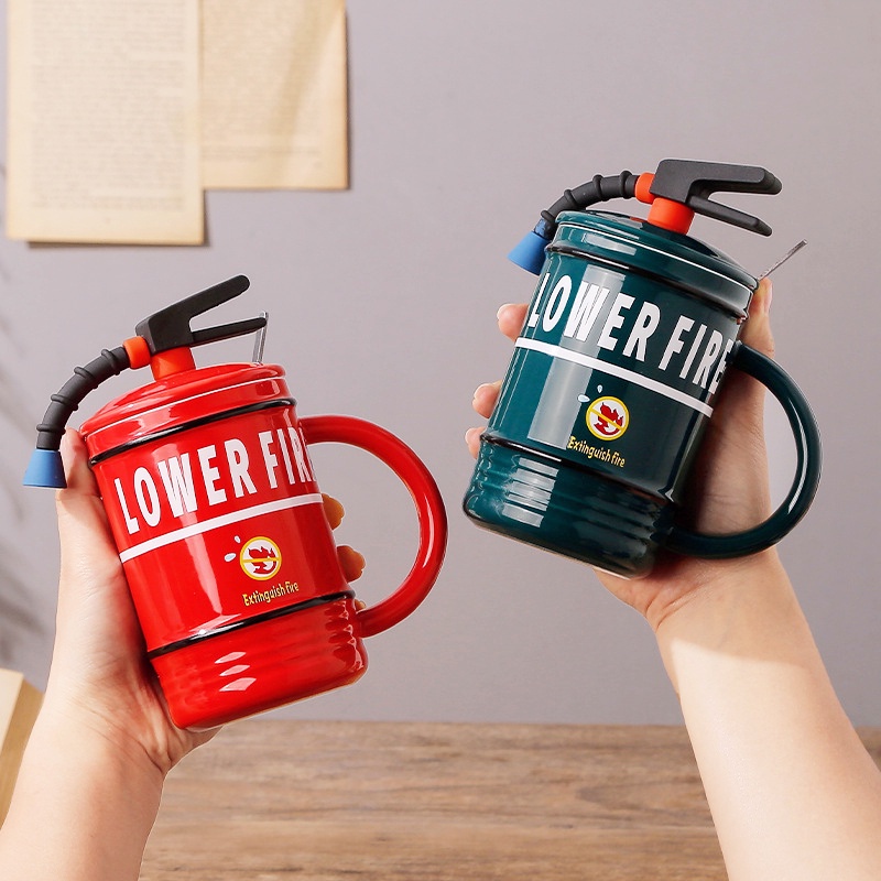Ceramic Cup Mug Personality Funny Couple Fire Extinguisher Cup Funny ...