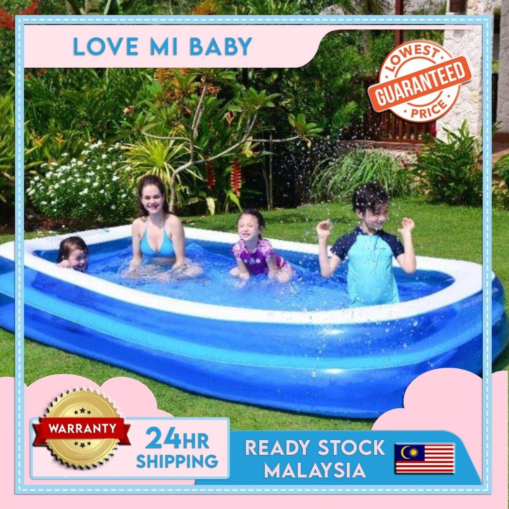 2 Rings Inflatable Swimming Pool Kids Kolam Mandi Besar Murah Big Size ...