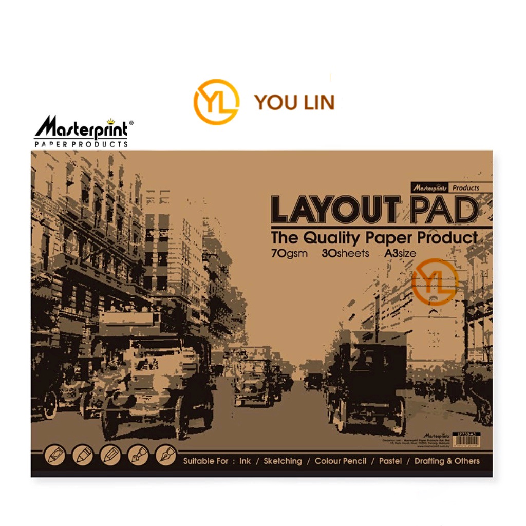 Masterprint Layout Paper Pad A3 70gsm 30sheet (LP730) | Shopee Malaysia