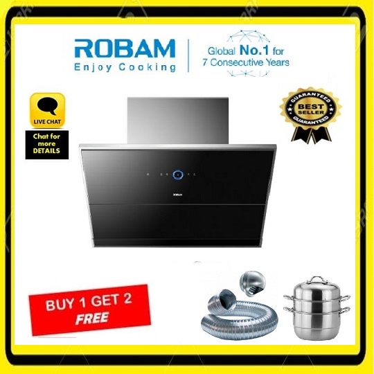 Robam A675S Super Power Range Hood with Ai Smart Gesture Control 1000Pa Static Pressure | Shopee ...
