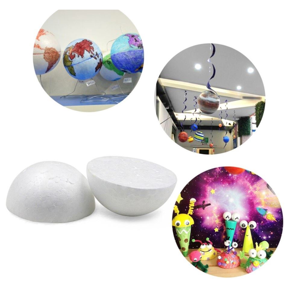 3/4/5/6/7/8cm Half Round Solid Polystyrene Styrofoam Foam Balls for DIY ...