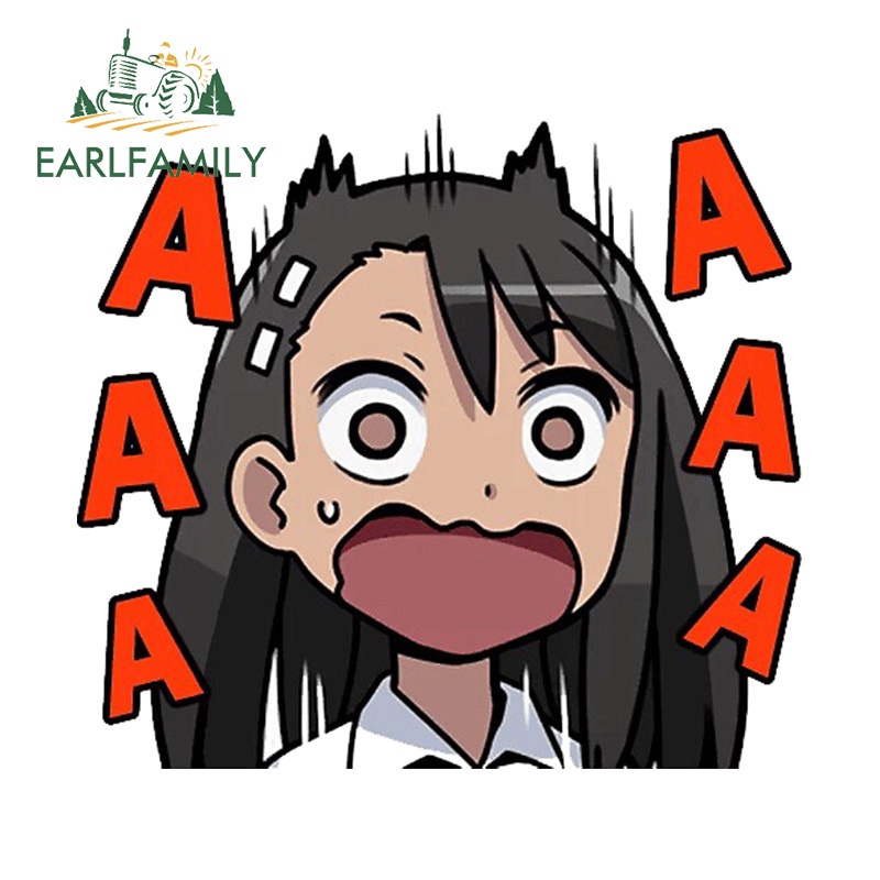 EARLFAMILY 13cm x 11.8cm Nagatoro Anime Car Stickers Scratch-Proof ...
