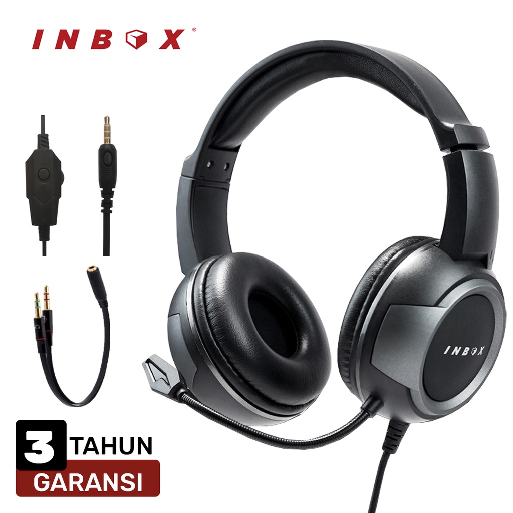 Inbox BI-05 Headset Gaming Headphone Stereo Bass with Microphone | Shopee Malaysia