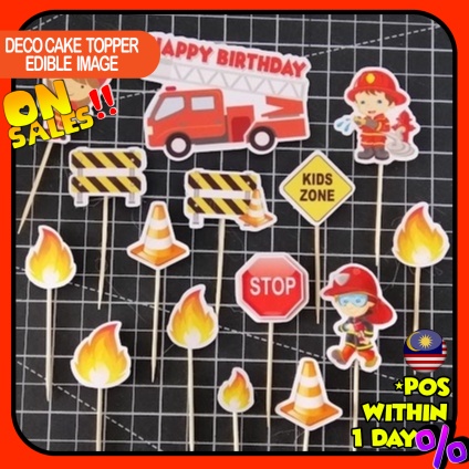READY STOCK Happy Birthday Cake Topper Bomba Decoration Set Party ...