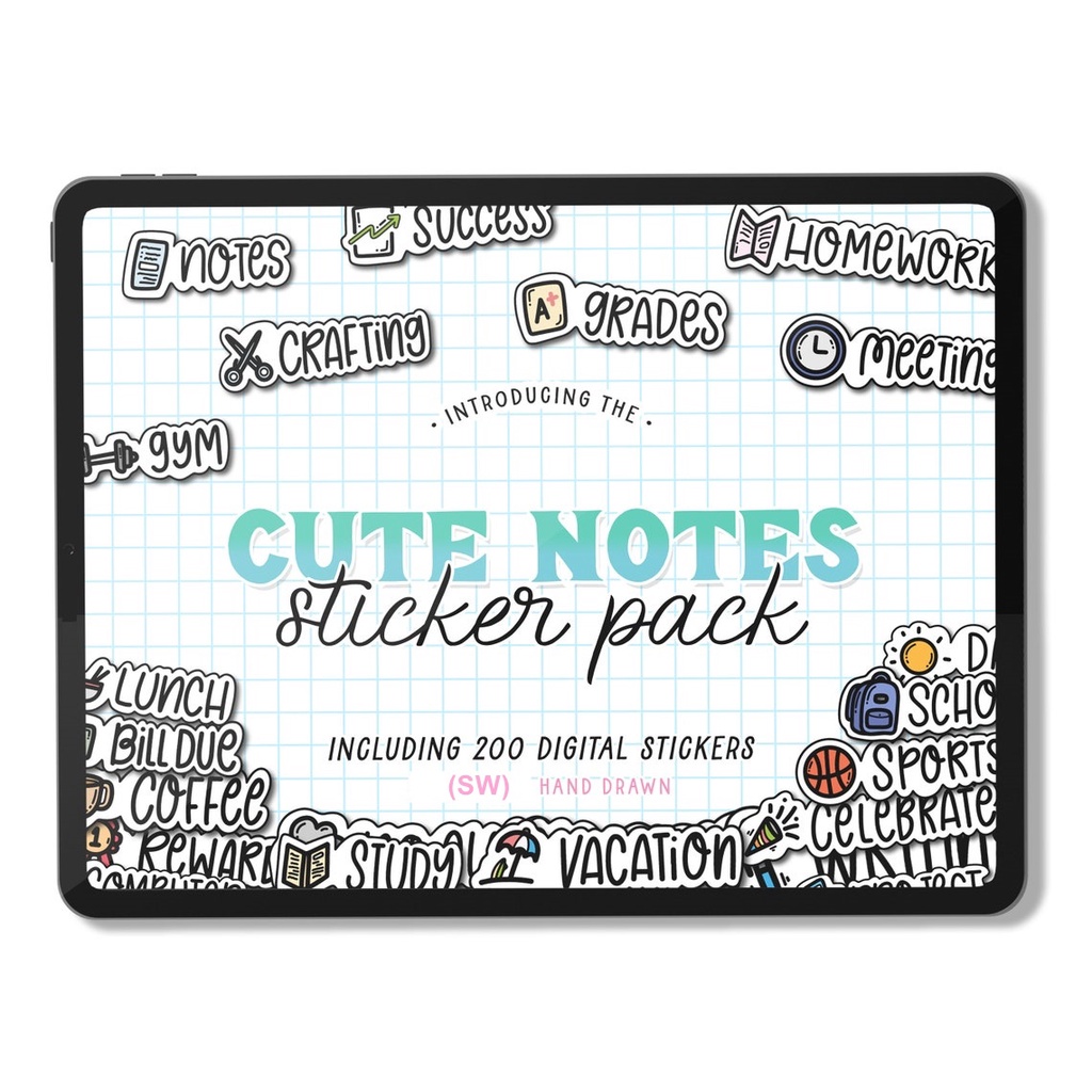 *(SW)*Cute Digital Sticker, Education,School Stickers, PNG Journal ...