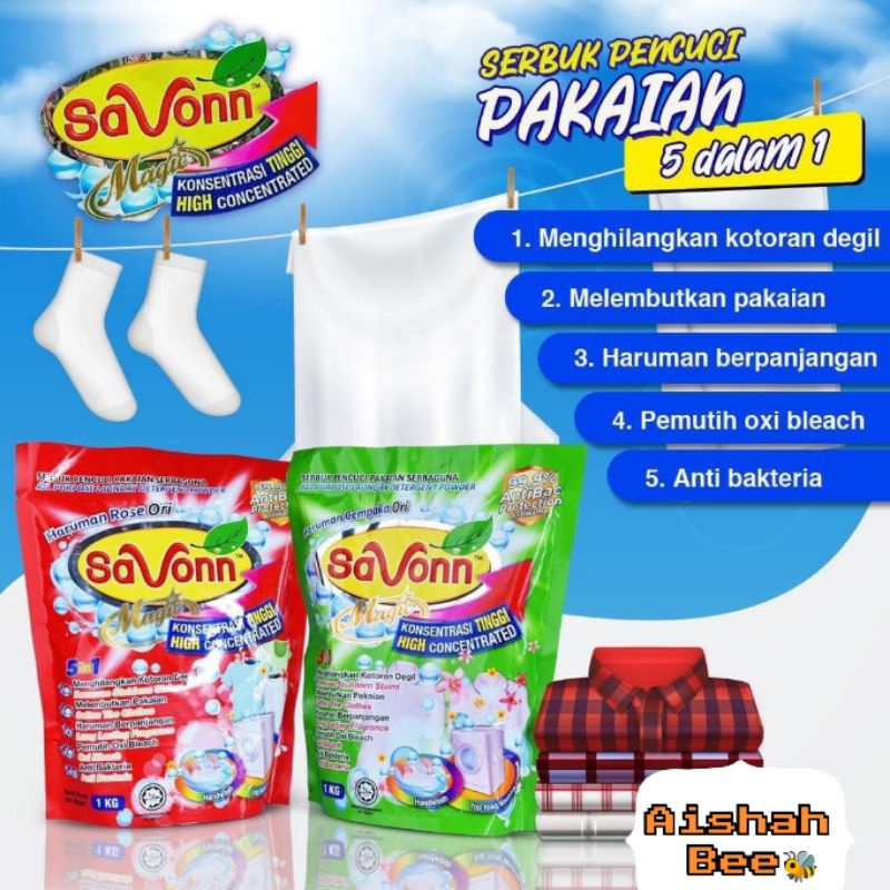 savonn Magic Detergent ( Serbuk pencuci serbaguna ) | Shopee Malaysia