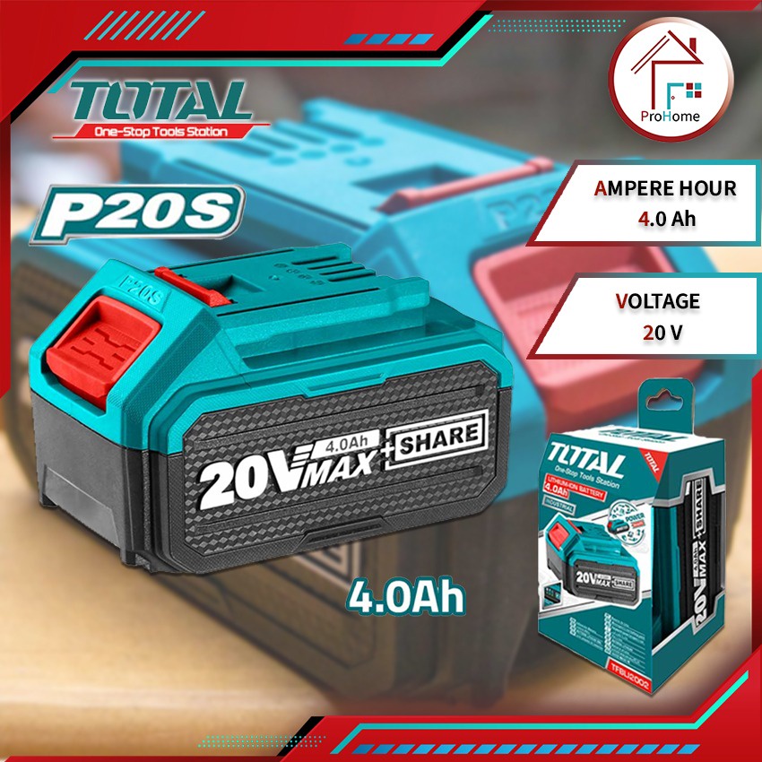 Total TFBLI2002 Li-ion Battery (20V/4.0AH)/Total Lithium-Ion Battery ...