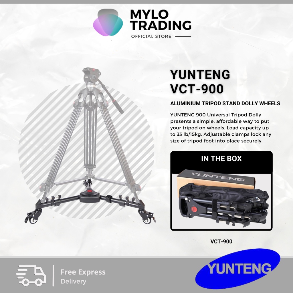 Yunteng VCT-900 VCT900 Foldable Camera Tripod Dolly Stand Base With ...