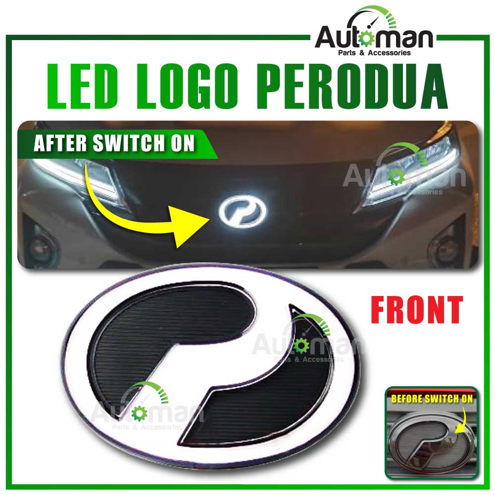 Perodua LED Front Logo Emblem with Running LED Perodua Myvi Alza Aruz ...