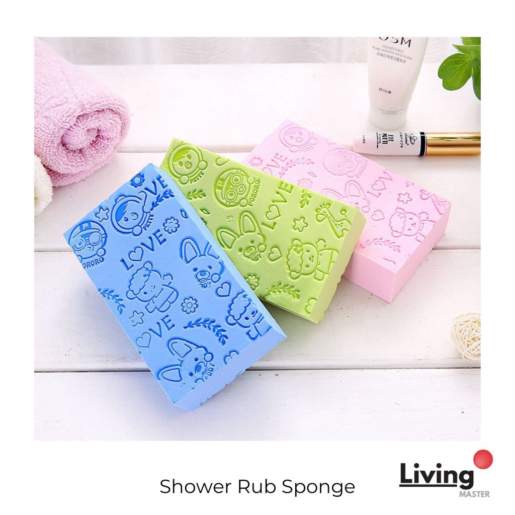 Shower Rub Sponge Shower Brush Sponge Magic Sponge Rub Skin Removal ...