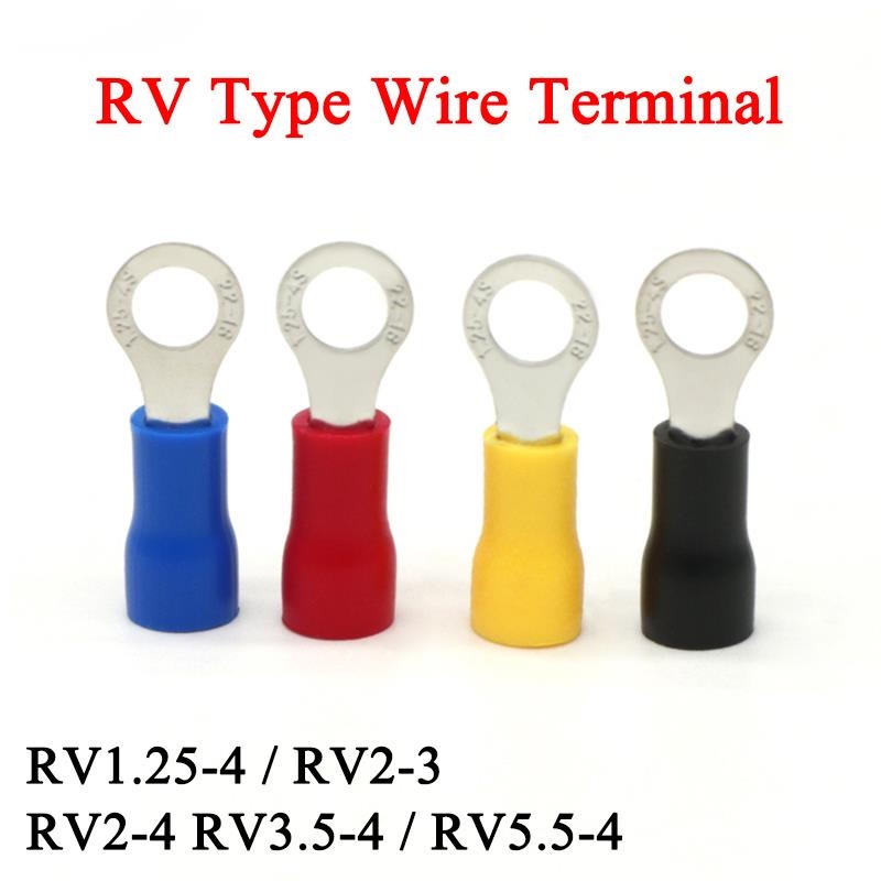 5pcs wire connector ring terminal terminals crimp Insulation terminal ...