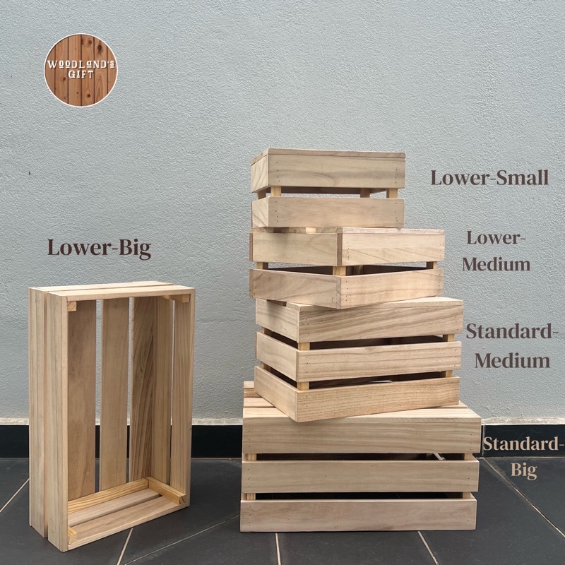 Wooden decoration/storage boxes/crates/kotak kayu（Customise Available ...