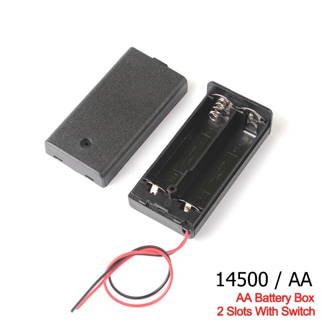 AA AAA Battery Holder Casing With ON/OFF Switch & Cover Case Lead Wire ...