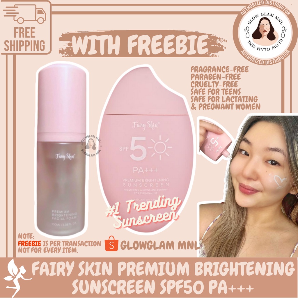 Fairy Skin Premium Brightening Sunscreen SPF50++++ (WITH FREEBIES ...