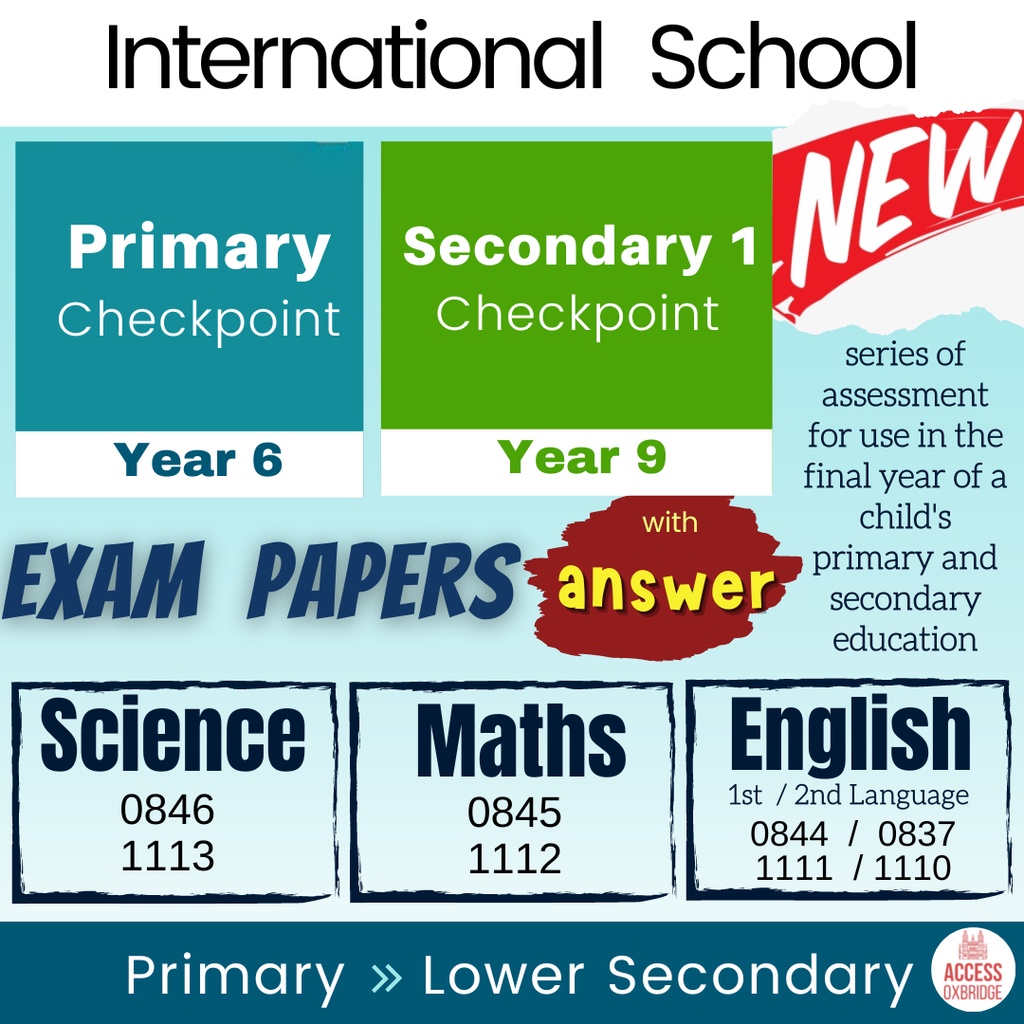E2💯 Checkpoint Assessment Paper + Answer Year 6 Checkpoint Year 9 ...