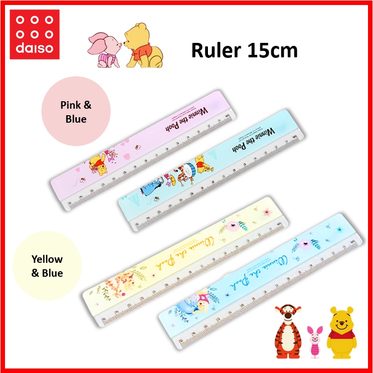 [DAISO KOREA] Disney Winnie the Pooh Ruler 15cm (2pcs) / 1034618 ...
