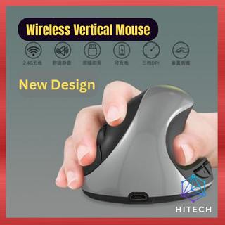 HITECH Premium Rechargeable 2.4G Wireless Ergonomic Vertical Mute Mouse ...