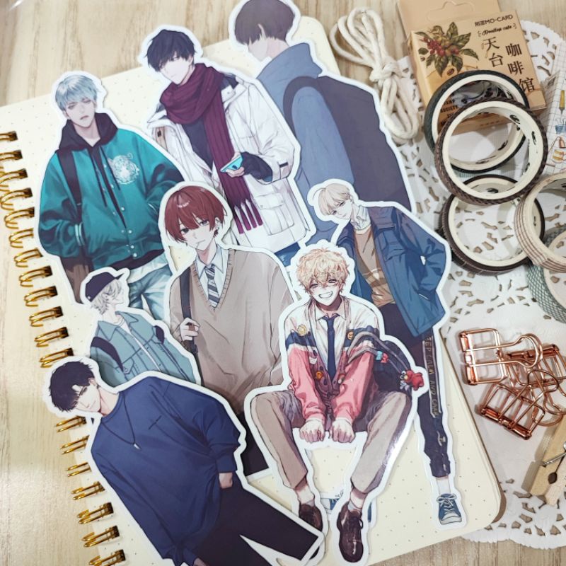 Anime/Manhwa Boy Stickers for Journal | Shopee Malaysia