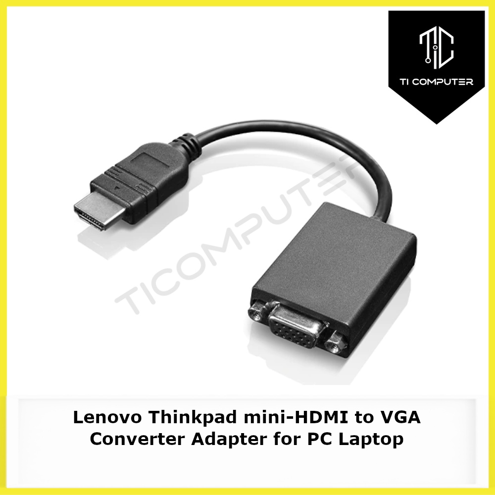 Lenovo Thinkpad mini-HDMI to VGA Used Converter Adapter for PC Laptop ...