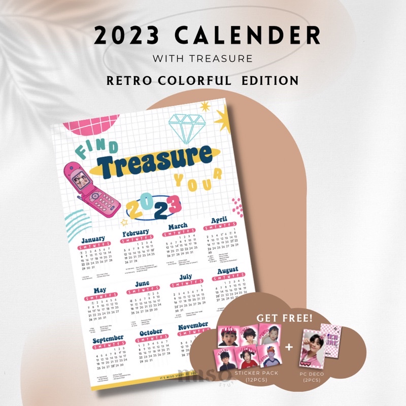 Treasure 2023 Calendar/K-Pop Calendar/Calendar Poster/2023 Aesthetic ...