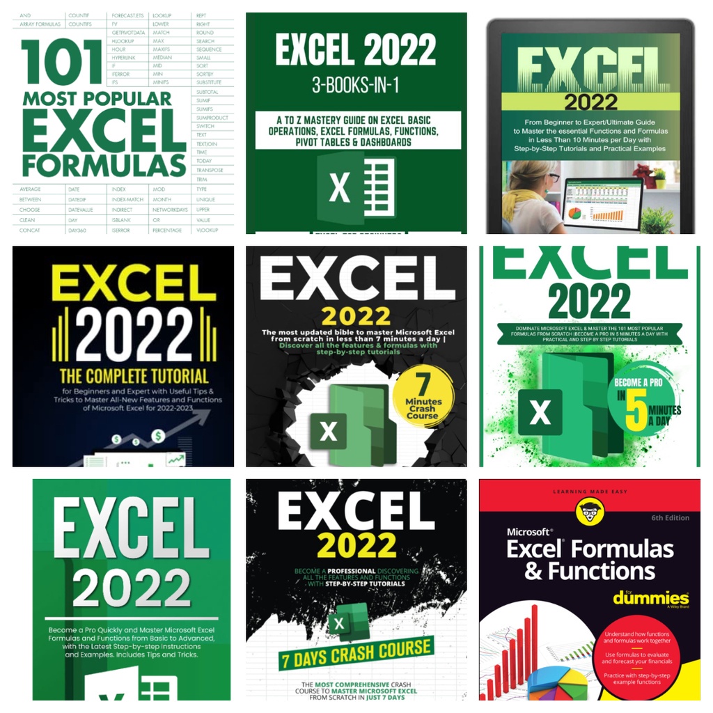 9 Combo Collections MS Excel 2022, Formulas And Functions, 101 Popular ... 9 Combo Collections MS Excel 2022, Formulas And Functions, 101 Popular ...