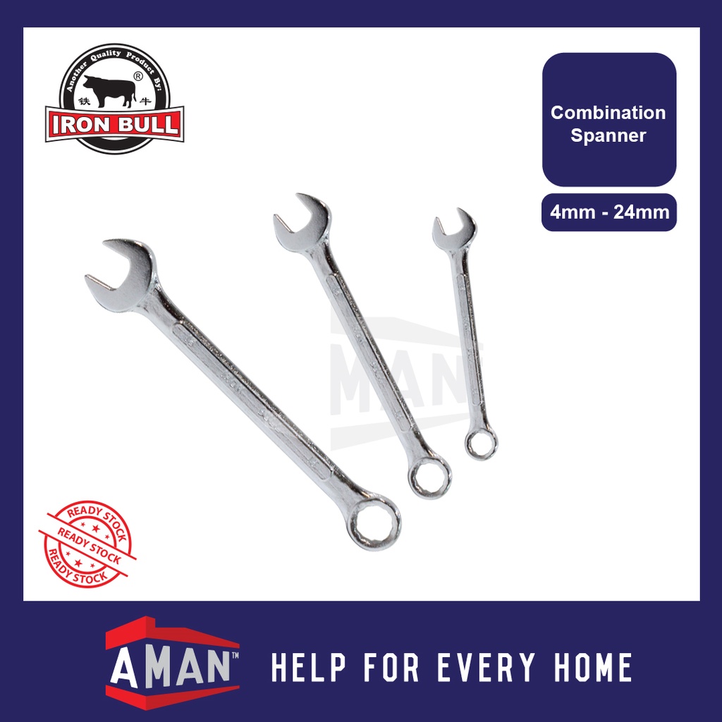 IRON BULL 4mm to 24mm High Quality Drop Forged Combination Spanner ...