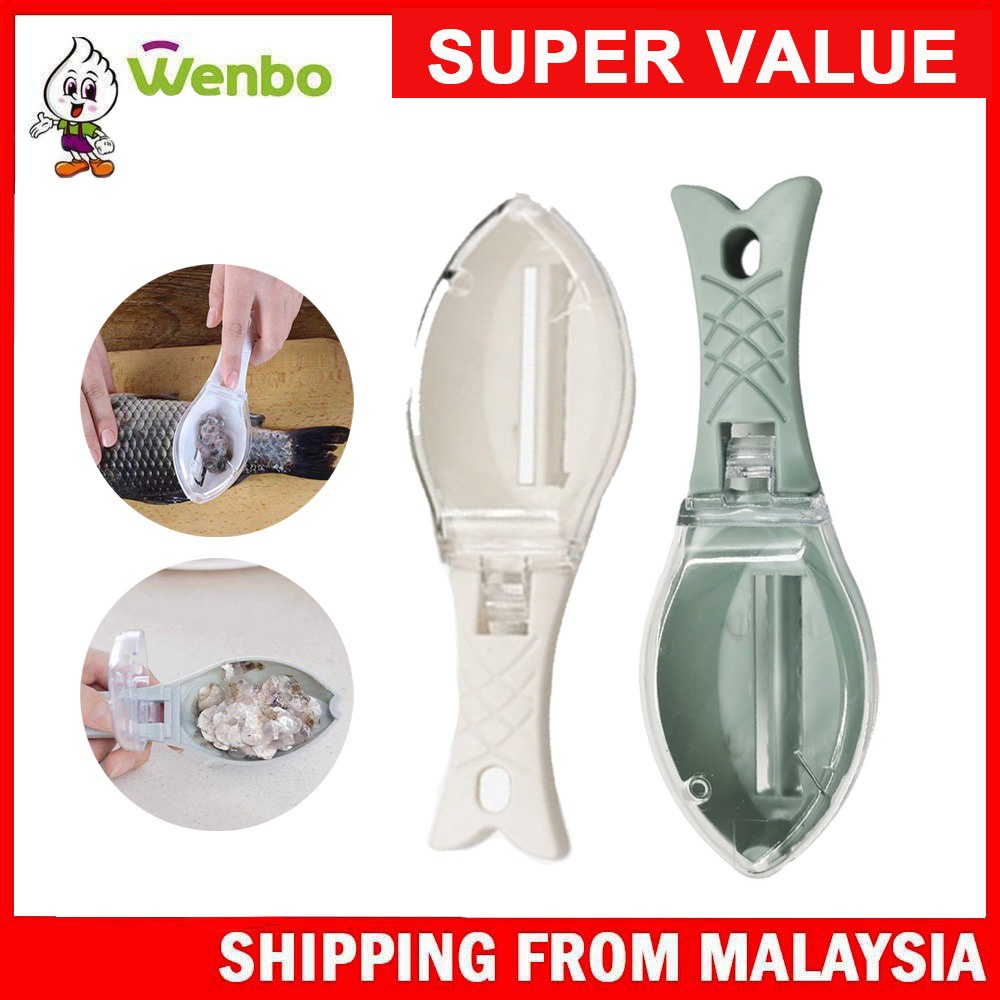 Wenbo Fish Scales Cleaner Scale Remover Scaler Cleaner Kitchen Tool ...