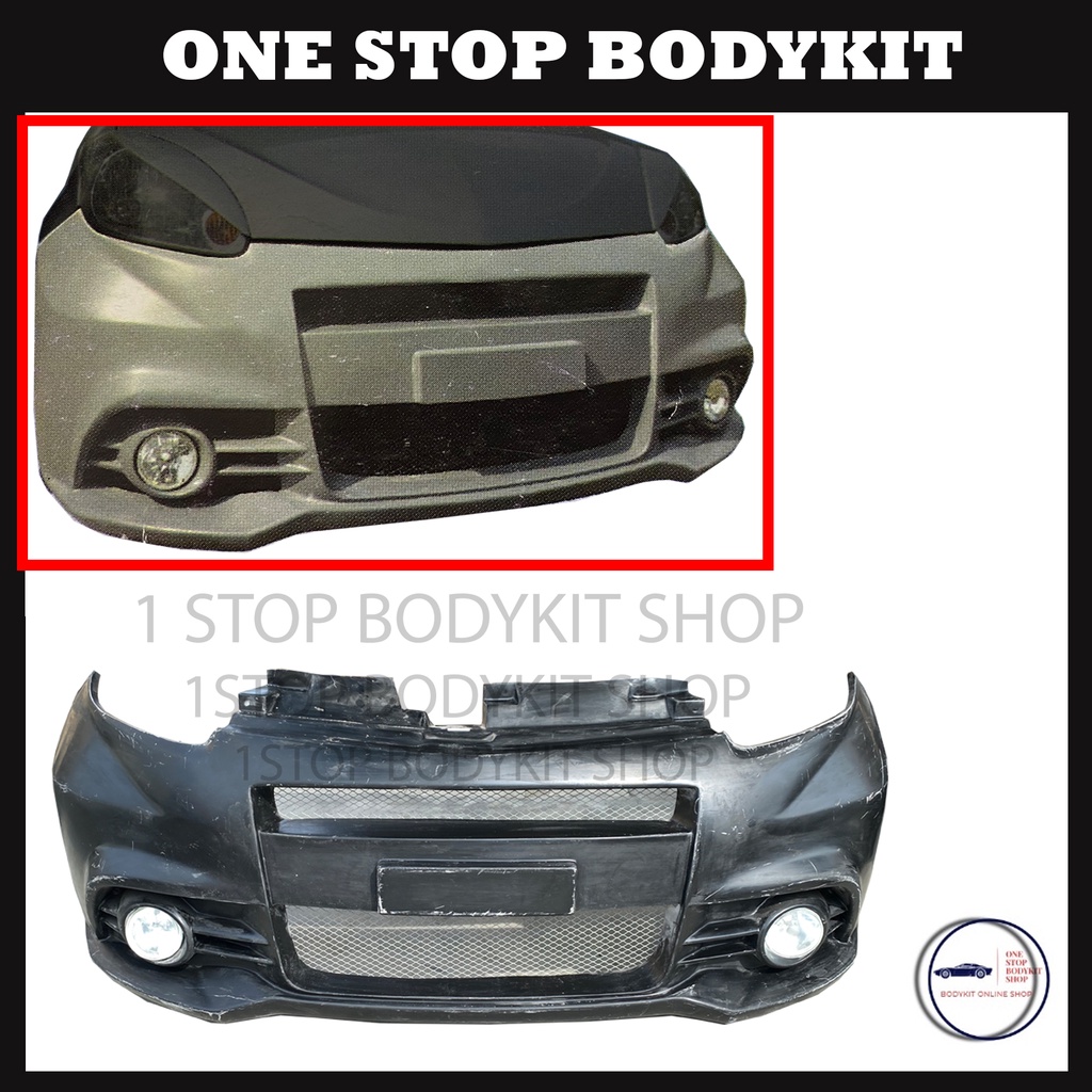 PERODUA MYVI FRONT BUMPER WITH LAMP (HIKARI)FIBER(FIBERGLASS)SKIRT LIP ...