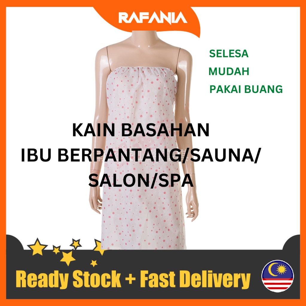 Kain basahan ibu berpantang sauna skirt bathrobe salon spa disposable ...