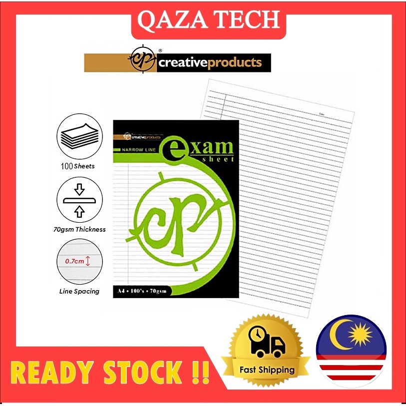 100's Single Line Exam Paper A4 Size CP Examination Sheet Note Book ...