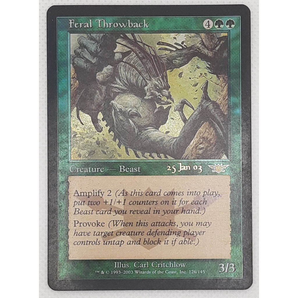 MTG Card Feral Throwback FOIL Creature — Beast Legions | Shopee Malaysia