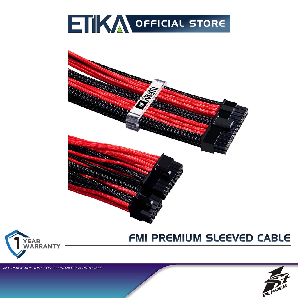 1st Player FM1 Premium Sleeved Cable (For Steampunk PSU and SFX PSU ...