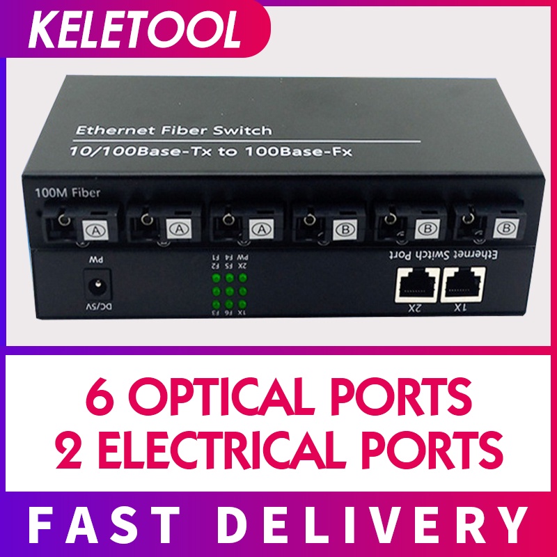 Media Converter Ethernet Fiber Switch Ethernet Fiber 10/100M Ethernet ...