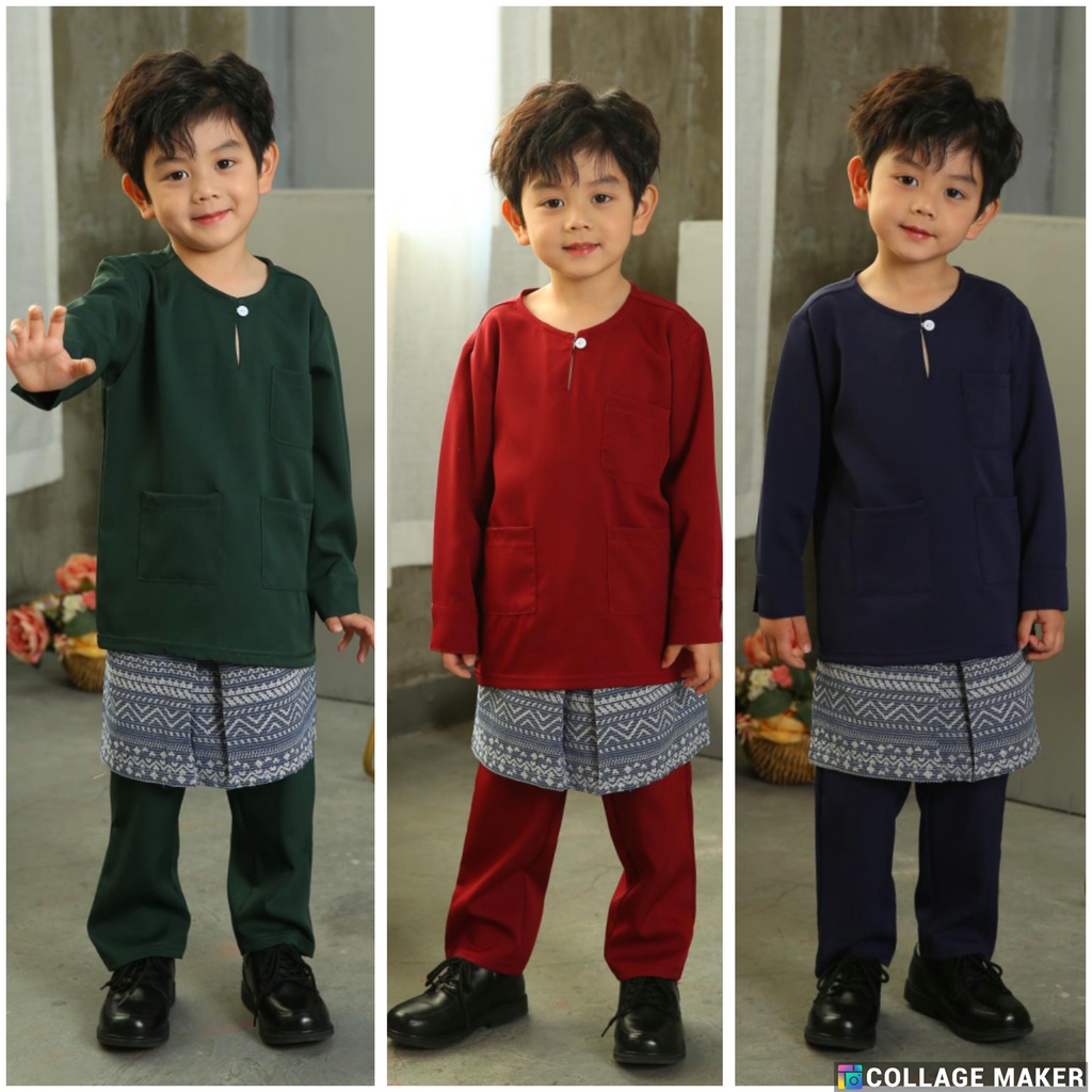 Baju Melayu Budak Lelaki Brand Coolelves With Sampin (raya 2021 ...
