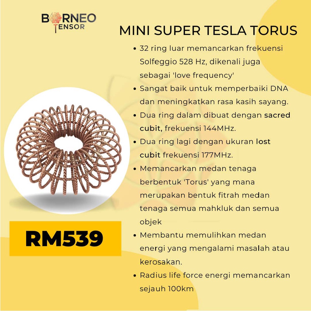 MINI SUPER TESLA TORUS (MSTT)- By Borneo Tensor | Shopee Malaysia