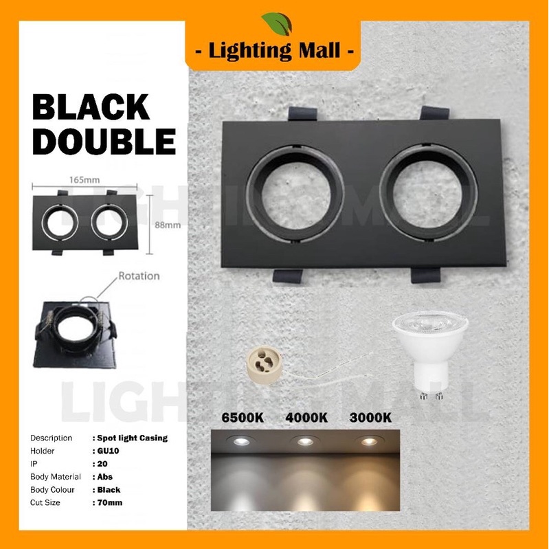 LED Recessed Eyeball Fitting Complete Set with GU10 bulb and holder ...