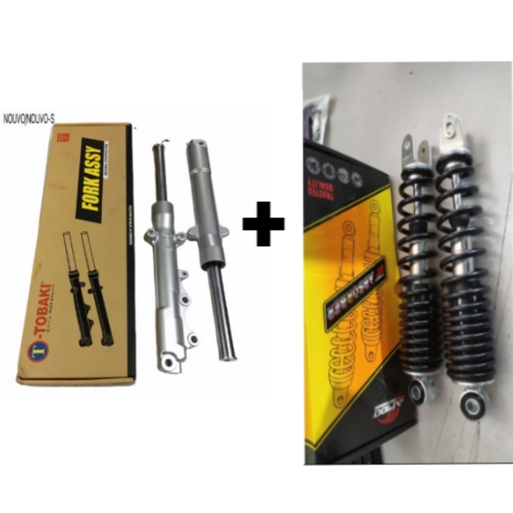 NOUVO / NOUVO S COMBO FRONT FORK TOBAKI + REAR ABSORBER SET APIDO | Shopee Malaysia
