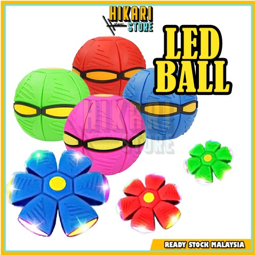 UFO Magic Ball Viral Flying Saucer Flat Throw Disc Ball LED Light Toy ...