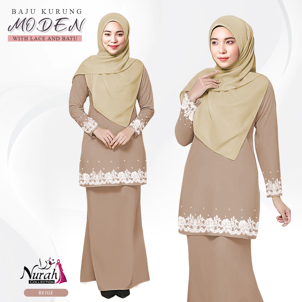 High Quality Baju Kurung Modern with front Embroidery Lace New Design ...