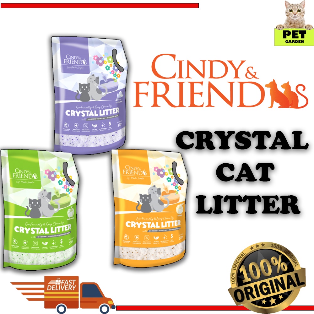 CRYSTAL CAT LITTER 5L CINDY & FRIENDS | Shopee Malaysia