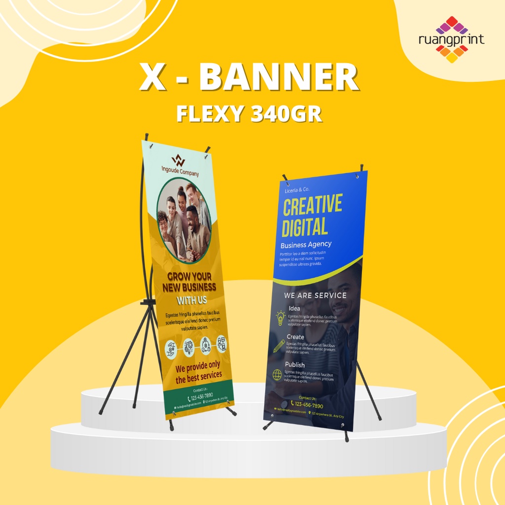 X promotional banner / cteak x banner 60 x 160 / x banner flexy ...