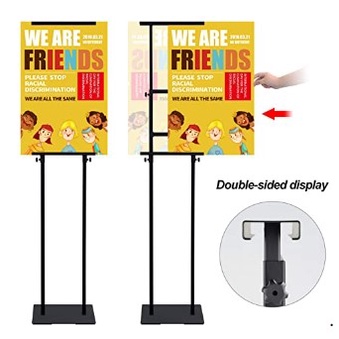 H Stand Double Side/ Metal Stand/ Adjustable Poster Stand | Shopee Malaysia