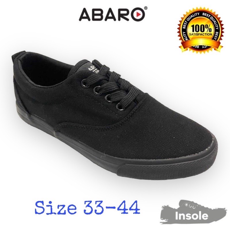 ABARO School Shoes Canvas + Rubber Outsole Secondary Unisex - Black ...