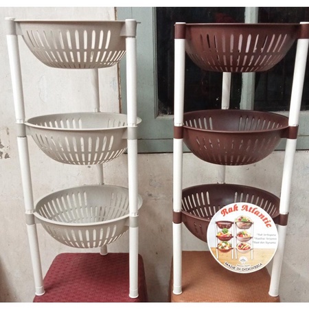 Multipurpose 3-tier Plastic Kitchen Spice Rack/Onion Basket Level ...