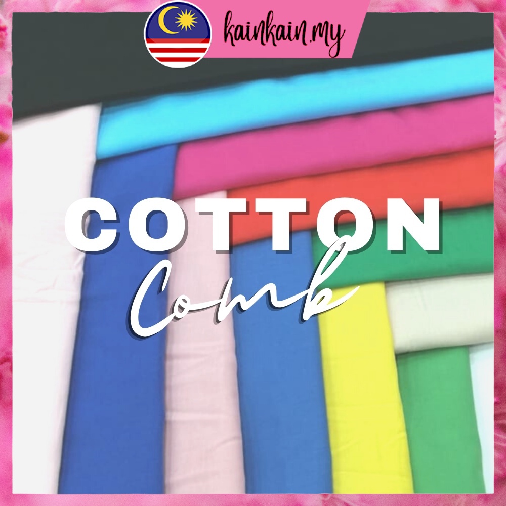 Cotton Comb Fabric Plain Color Inner Craft DIY Fashion Handmade Sewing ...
