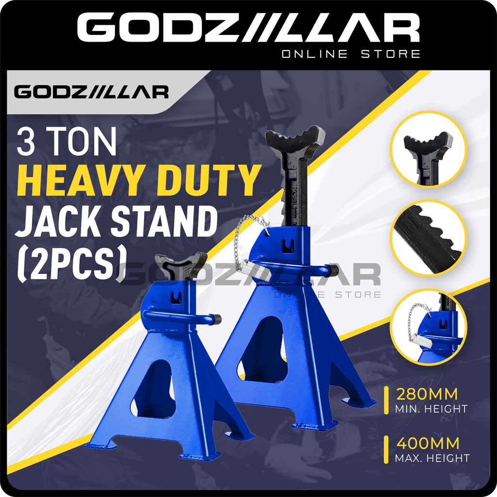 (Godziillar) 3 Ton Heavy Duty Jack Stand With Safety Lock Car Jack Jack ...