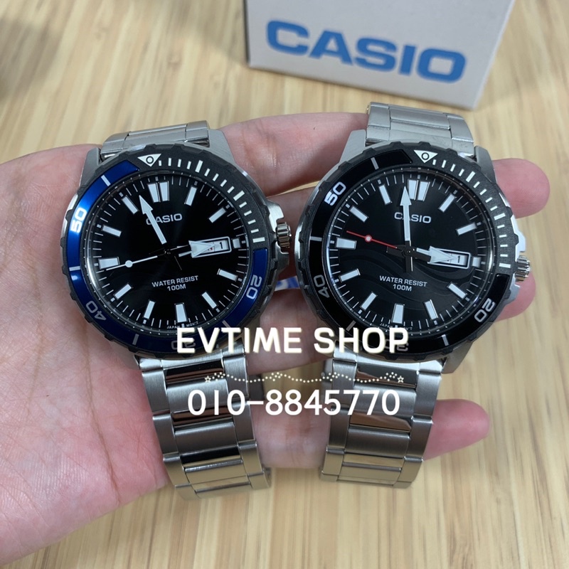 100% ORIGINAL CASIO MARINE SPORT ANALOG STAINLESS STEEL MTD-125D-1A1VDF ...