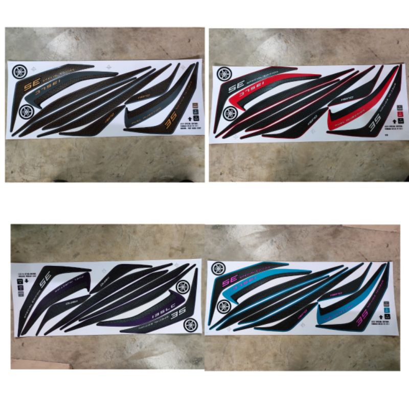 Stiker Sticker Body Stripe Cover Set (22) Yamaha Lc135v8 Lc135fi Lc135 ...